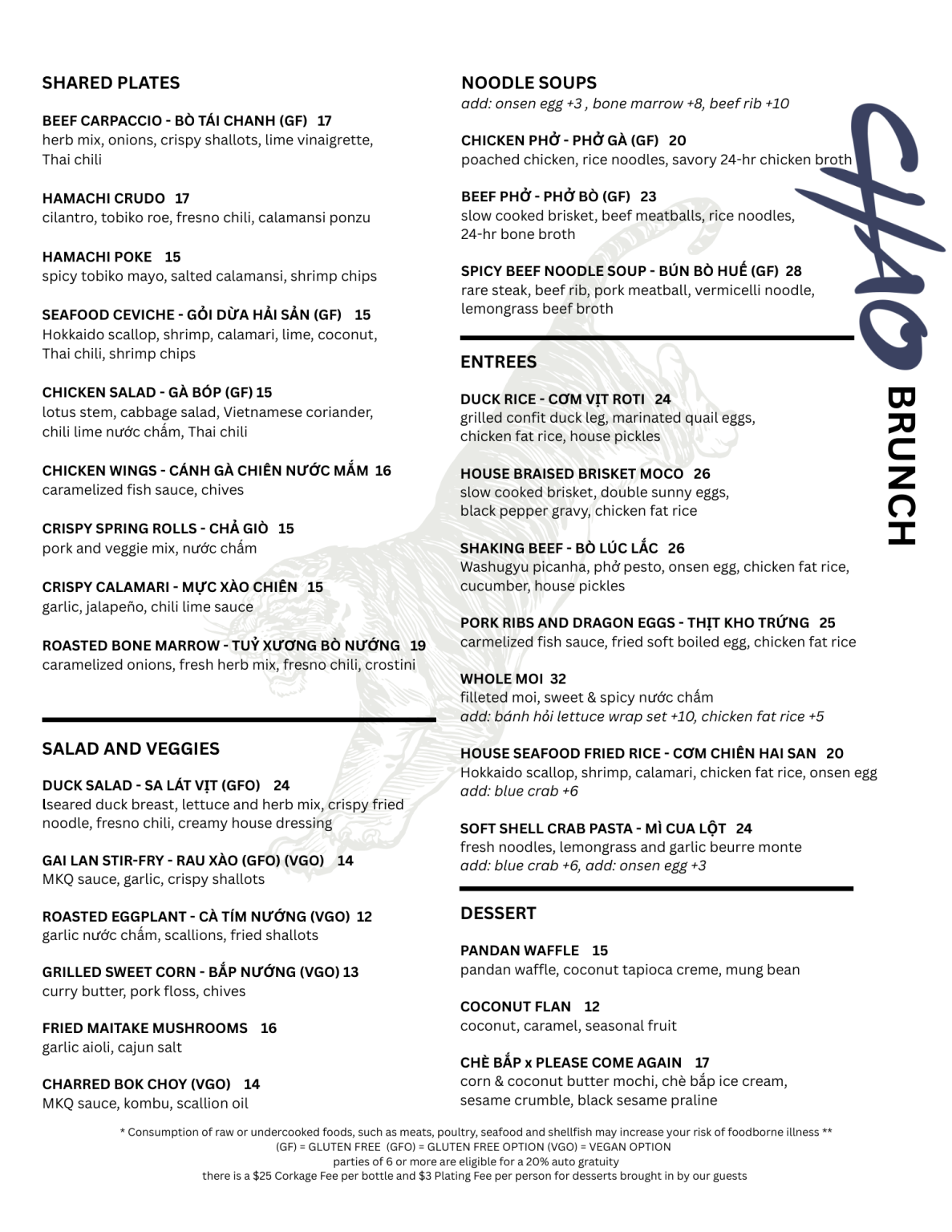 Menu – Chao Hawaii